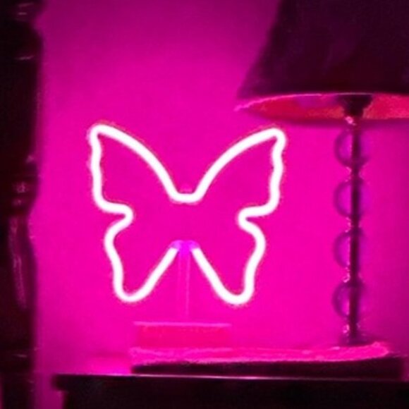 Accents | New Butterfly Neon Sign Pink Neon Lightusbbattery Operated ...